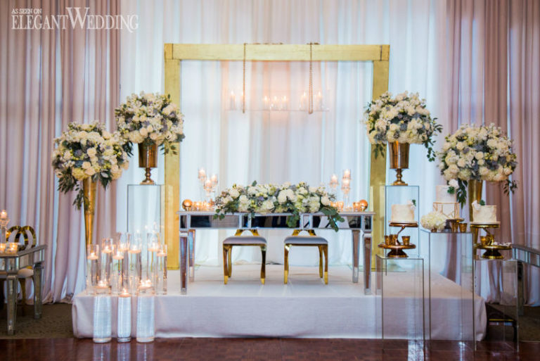 White & Gold Winter Wedding Ideas | ElegantWedding.ca