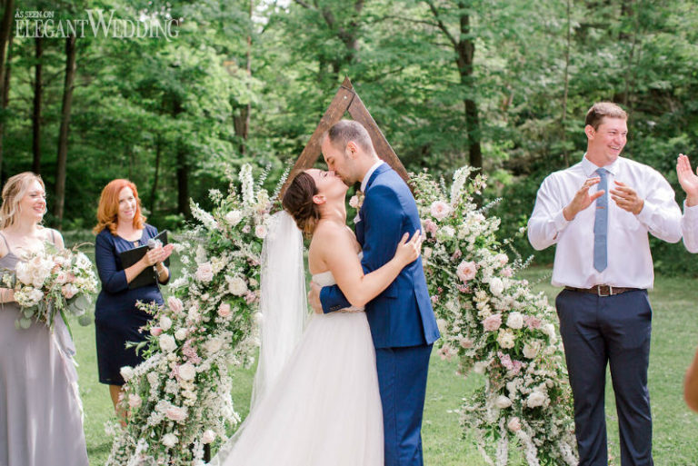 A Boho Wedding Featuring a Triangle Arch | ElegantWedding.ca