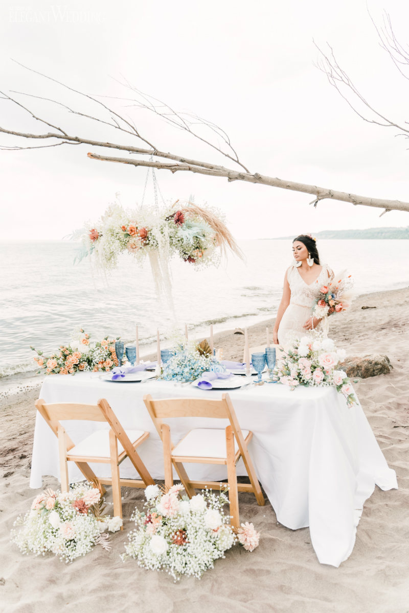 Beach Wedding Ceremony and Reception | ElegantWedding.ca